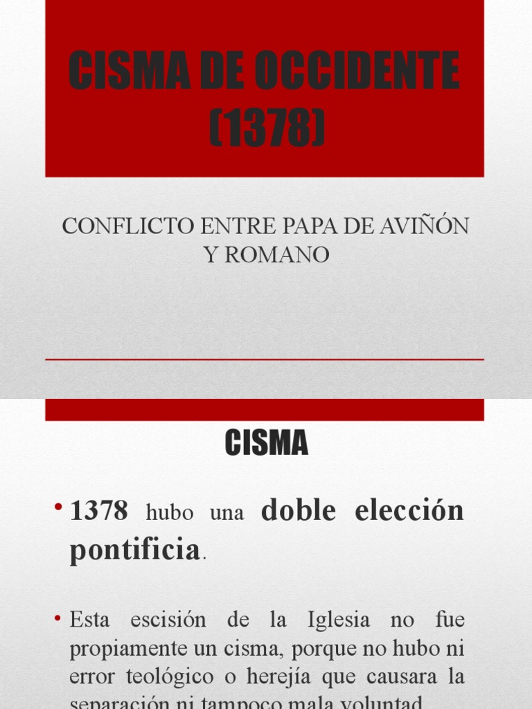 Cisma de Occidente | PDF | Príncipes obispados | Santa Sede