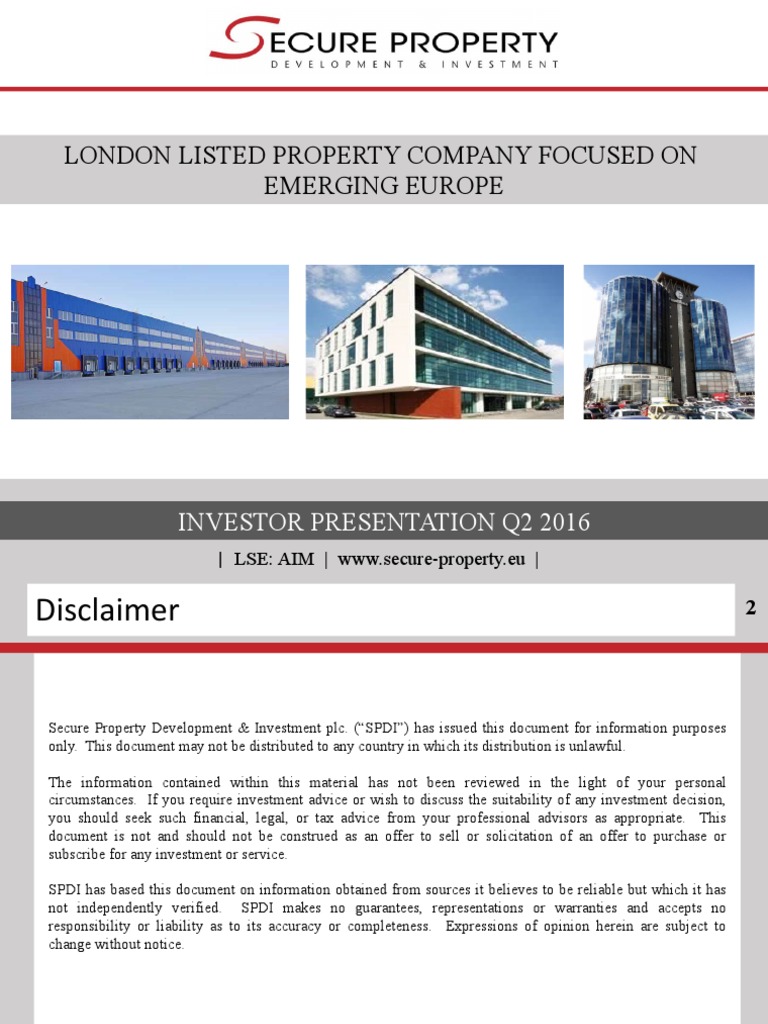 Expanding Horizons: Secure Property Development & Investment plc ...