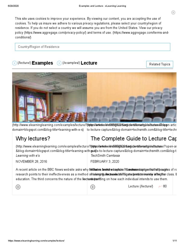 Examples and Lecture - Elearning Learning | PDF | Lecture | Educational ...