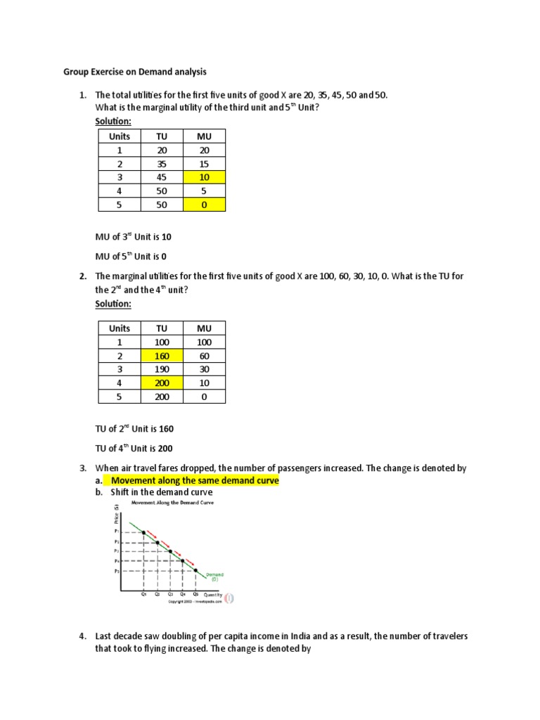 Group Exercise On Demand and Elasticity (13354) | PDF | Price ...