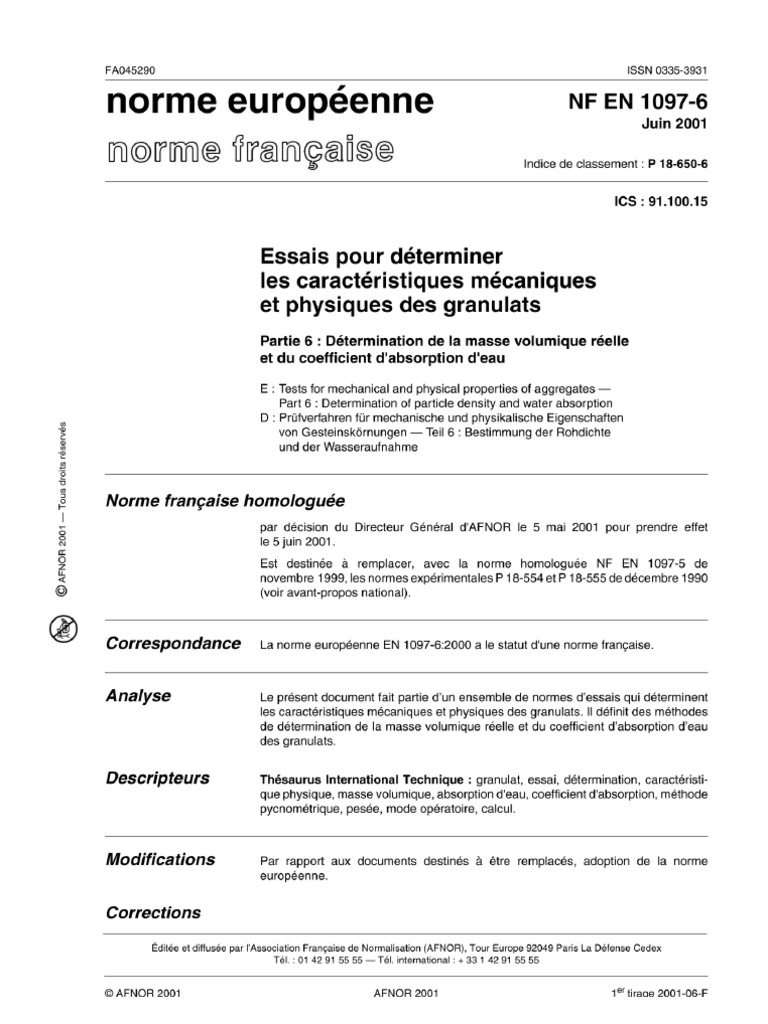 NF en 1097-2 (2001) PDF | PDF