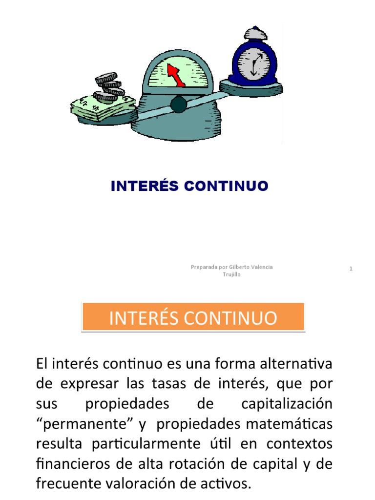 Interés Continuo: Definición y Ejemplos | PDF | Economias | Finanzas ...