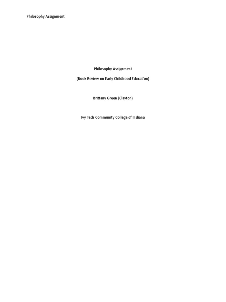 Final Philosophy Paper-1 1 | PDF | Early Childhood Education | Schools