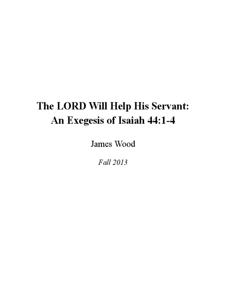 The LORD Will Help His Servant An Exeges | PDF | Babylonian Captivity ...