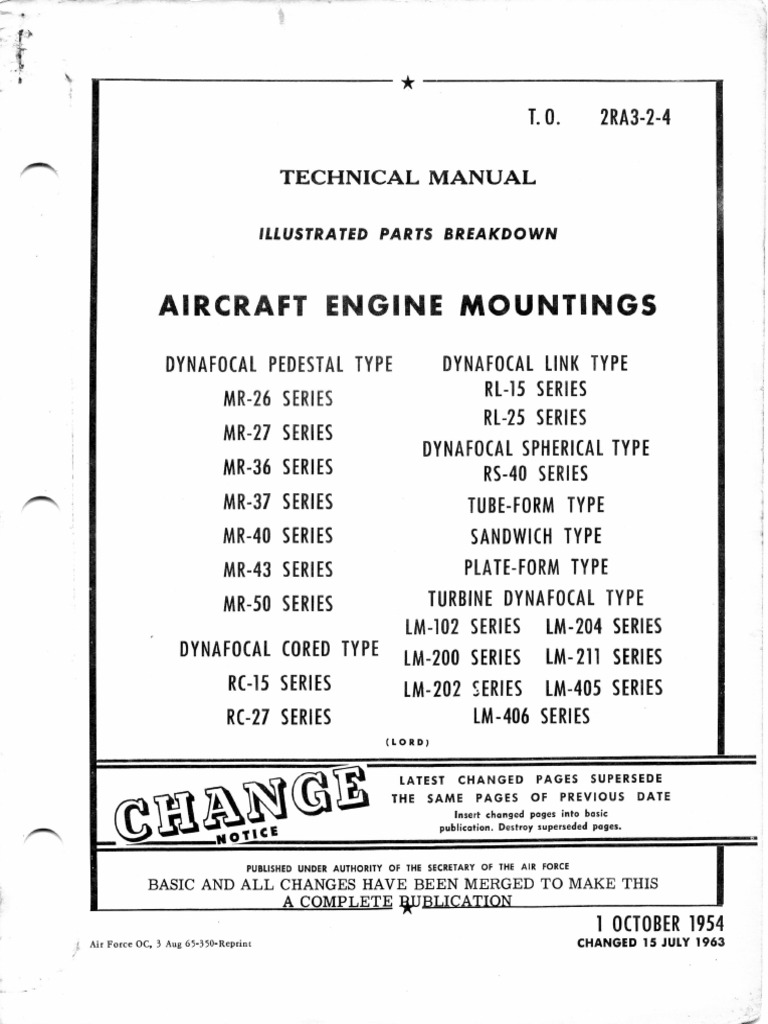 TO2RA3 2 4 Aircraft Engine Mountings Dynafocal Parts PDF | PDF