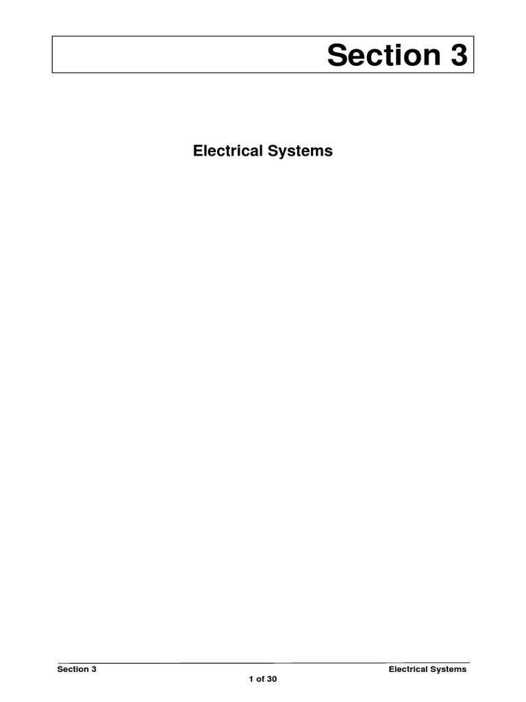 Section 3: Electrical Systems | PDF | Electric Power Distribution ...