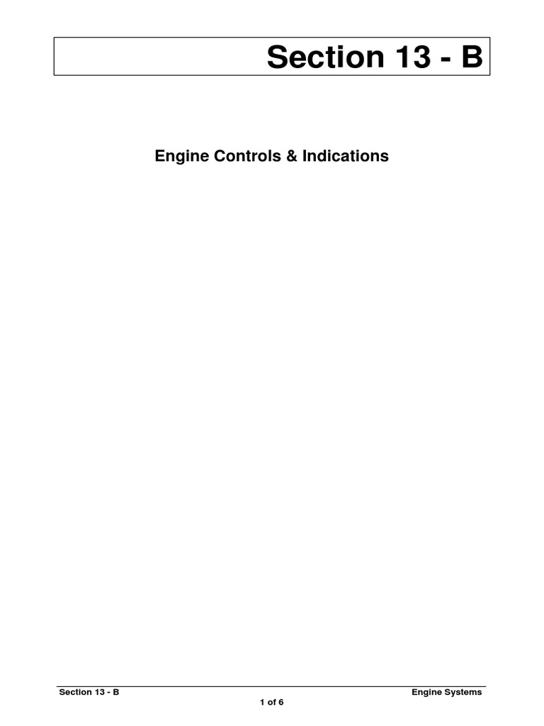 Section 13B - Engine Controls Indications PDF | PDF | Engines | Torque