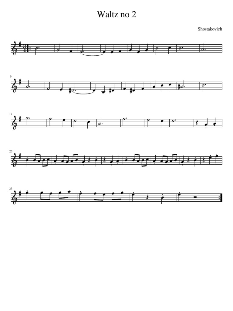 Waltz No 2 | PDF