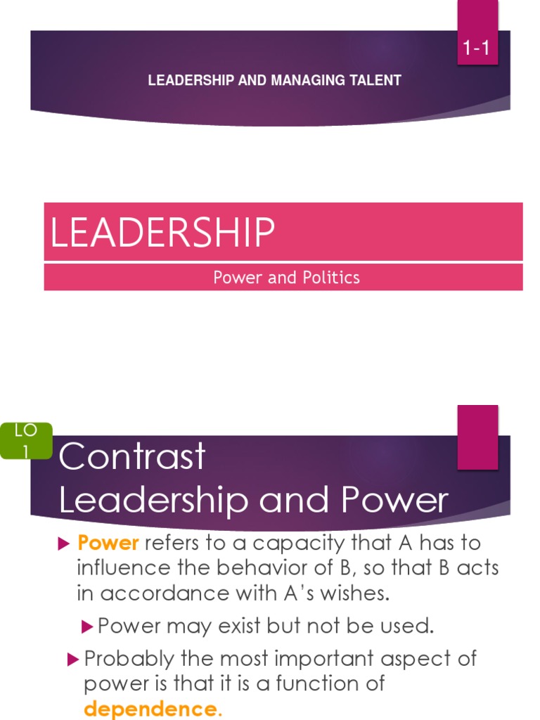 Leadership: Power and Politics | PDF