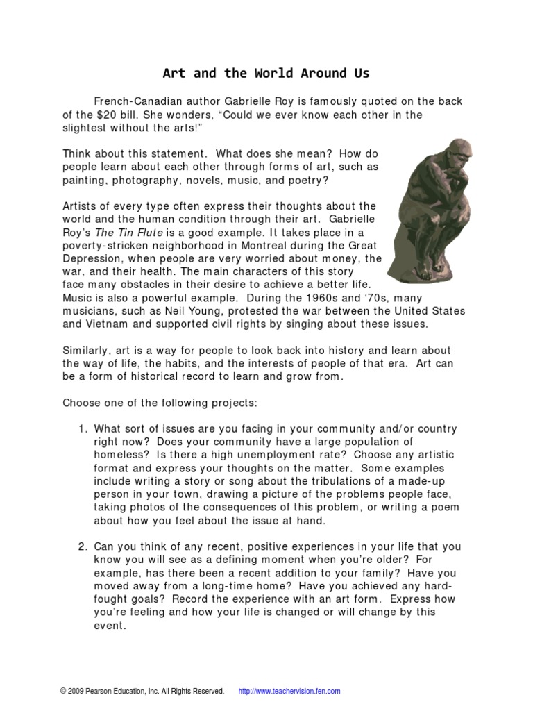 Art and The World Around Us: © 2009 Pearson Education, Inc. All Rights ...