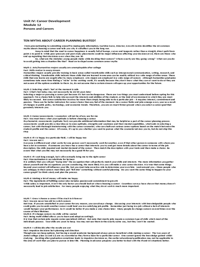 Module 12 Lecturette | PDF | Choice | Counseling Psychology