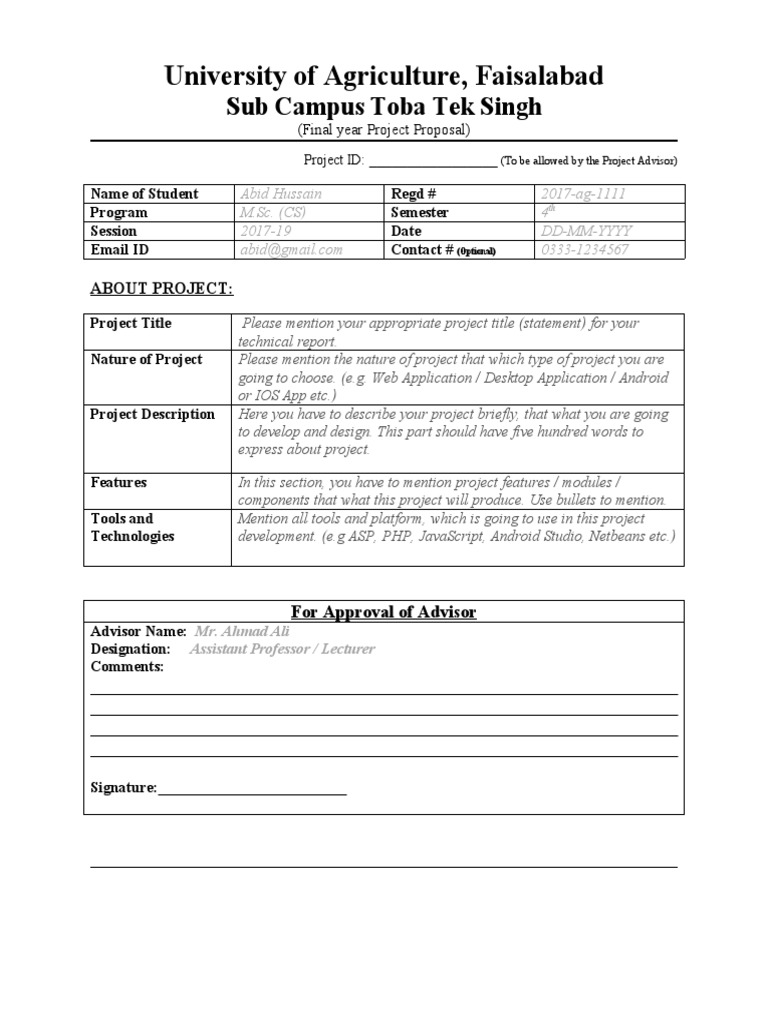 A Proposed Final Year Project on Developing a Web Application for Student Advising | PDF | Web ...