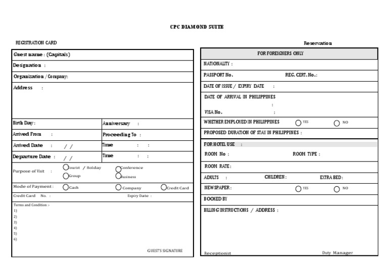 Registration Card Sample 1 | PDF | International Law | Government And ...