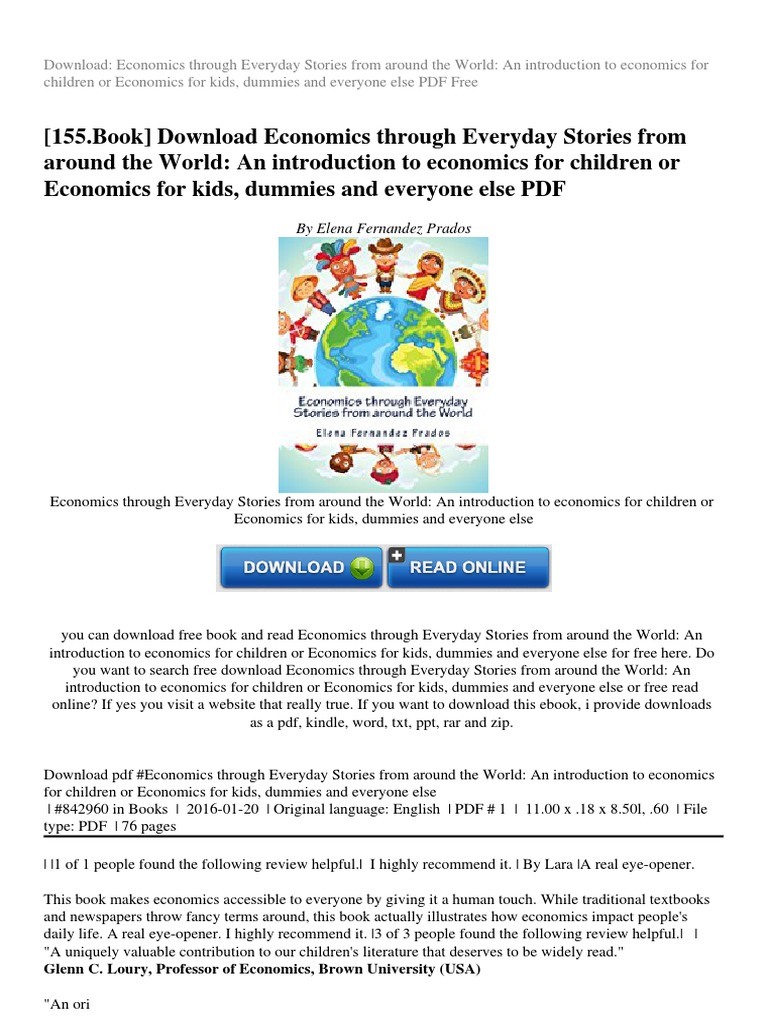 Economics for Kids: Everyday Stories | PDF | Publishing | Books