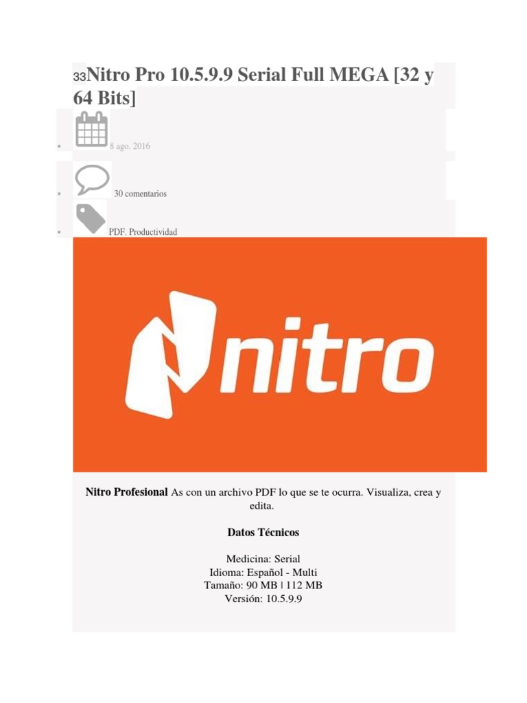 Nitro Pro 10 Serial | PDF | Microsoft Office | Microsoft Windows