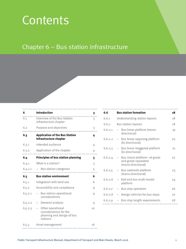 Bus Station Infrastructure Guidelines | PDF | Public Transport | Bus