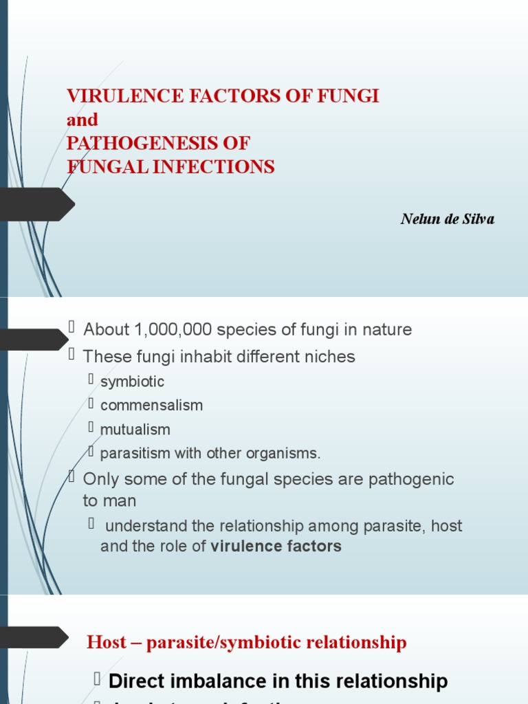 Virulence Factors & Pathogenesis of Fungal Infections | PDF | Fungus ...