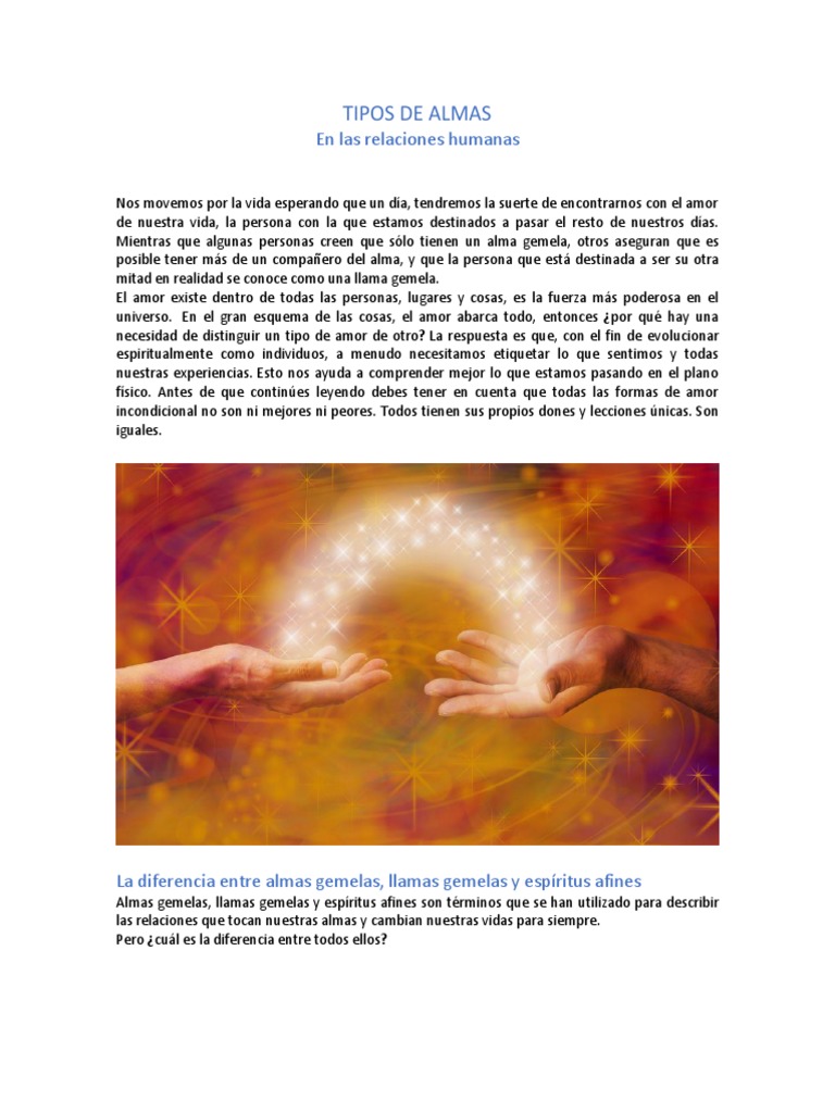Tipos de Almas | PDF | Alma gemela | Alma