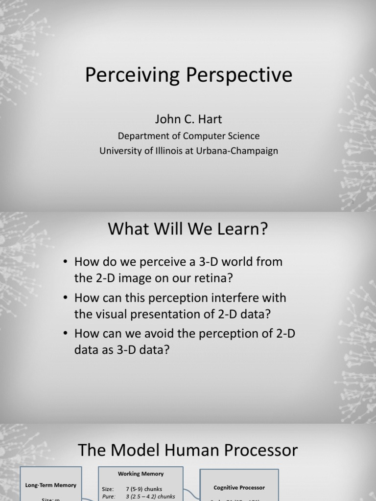 Perceiving Perspective: John C. Hart | PDF | Perspective (Graphical) | Perception