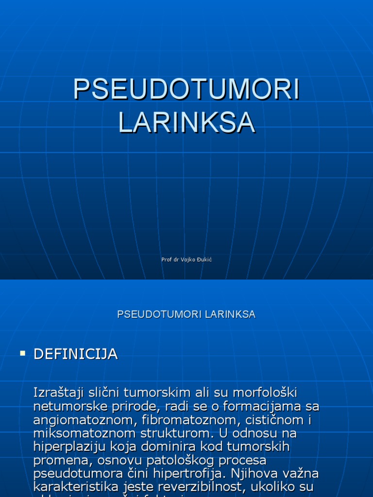 Pseudotumori Larinksa | PDF