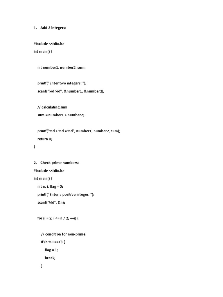 Add 2 Integers | PDF