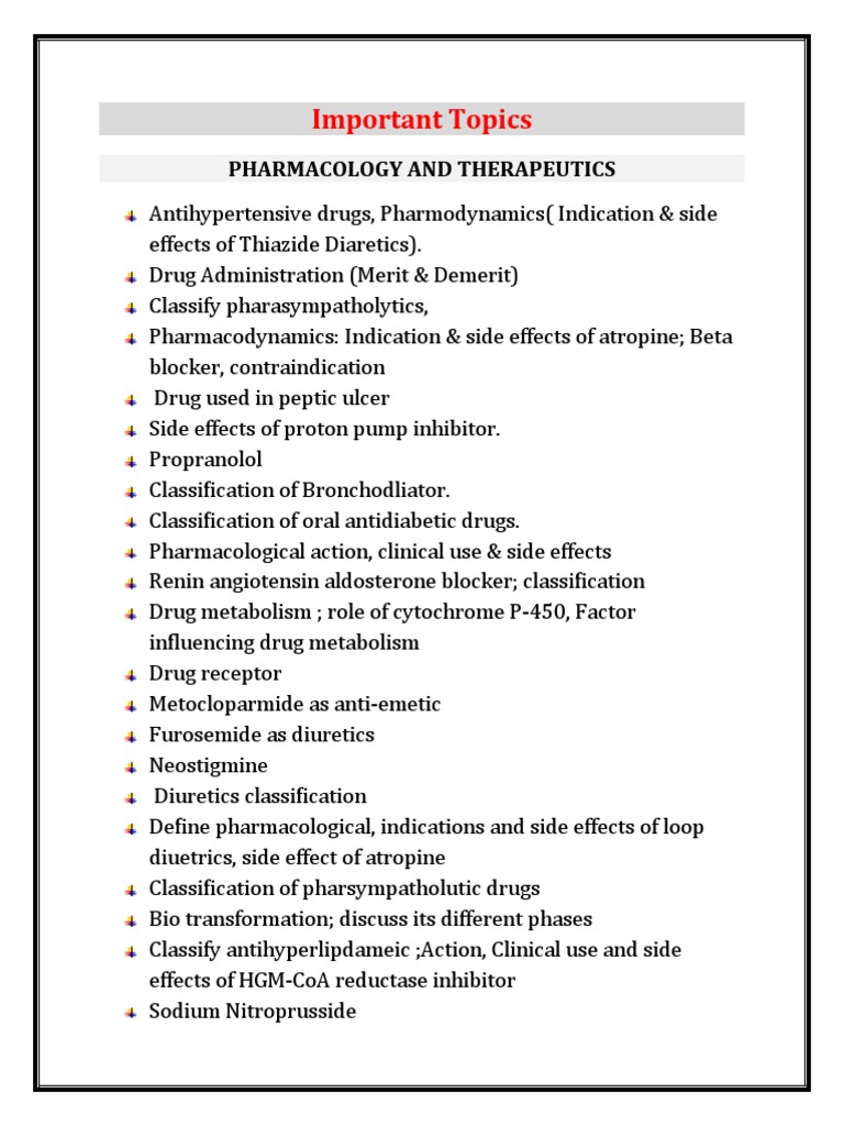 Important Pharmacology and Pharmaceutics Topics | PDF | Tablet ...