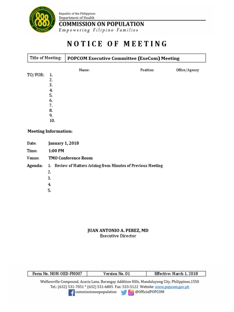 Sample Notice-of-Meeting | PDF