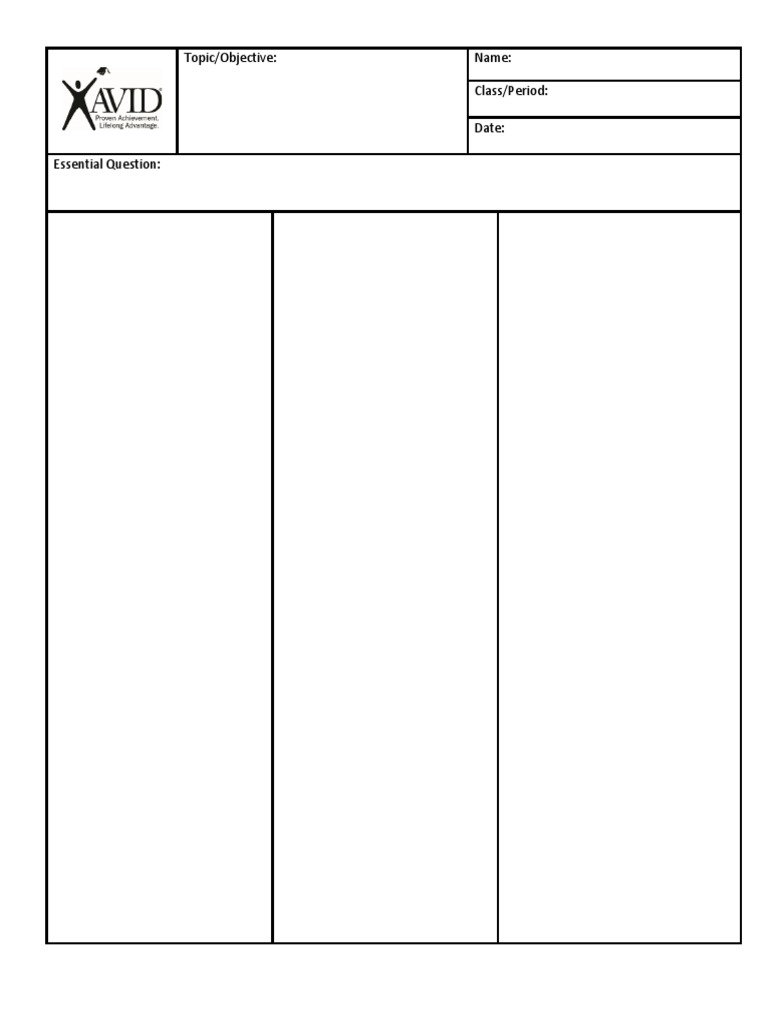 Three Column Notes | PDF