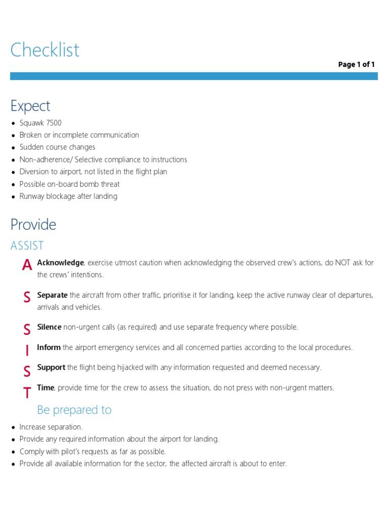 Unlawful Interference Checklist 5547801 | PDF