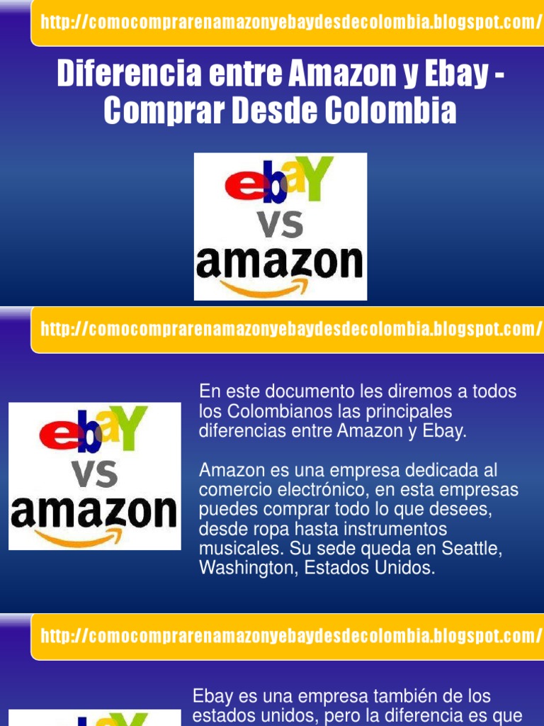Diferencia Entre Amazon y Ebay - Casillero Virtual La Solución para ...