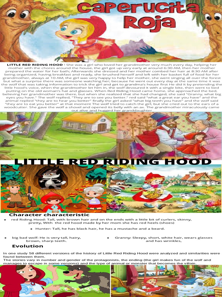 Little Red Riding Hood: Character Characteristic | PDF | Little Red ...