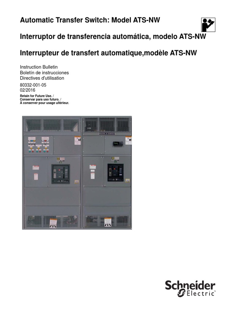 Automatic Transfer Switch Model ATS-NW | PDF | Switch | Programmable Logic Controller