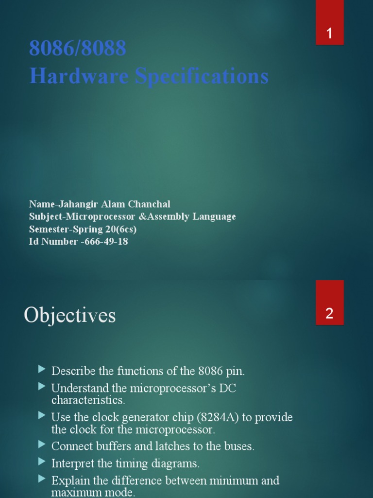 8086 8088 Hardware Specifications | PDF | Logic Gate | Microprocessor 8086 8088 Hardware Specifications | PDF | Logic Gate | Microprocessor