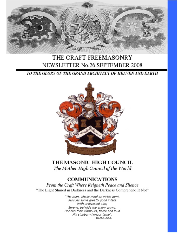The Craft Freemasonry: Newsletter No.26 September 2008 | PDF ...