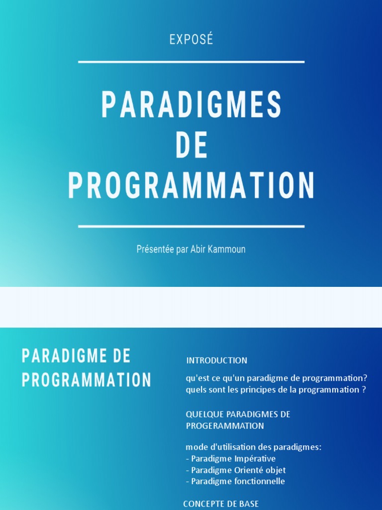 Paradigme | PDF | Programmation fonctionnelle | Paradigme de programmation