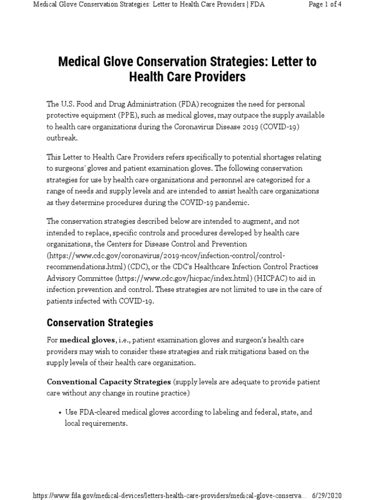 Fda Medical Glove | PDF | Food And Drug Administration | Health ...