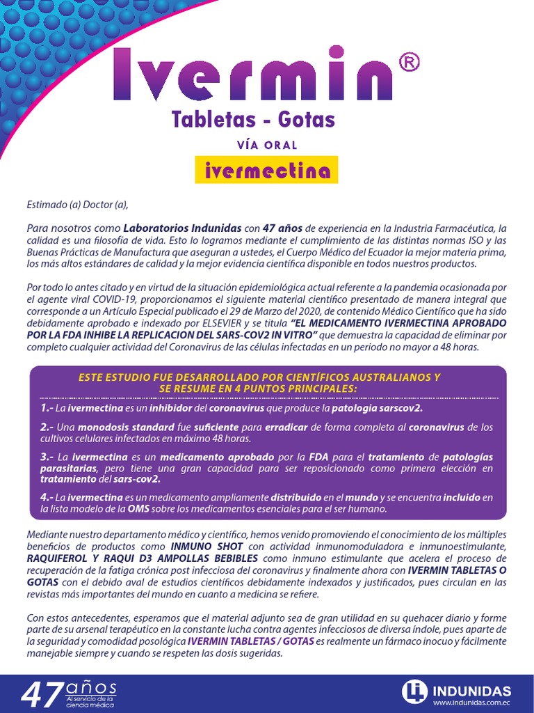 Estudio Ivermin 2020 | PDF | Medicamentos con receta | Medicina