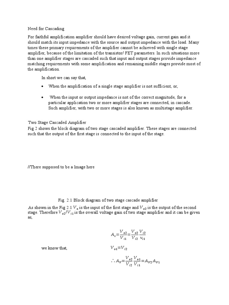 Multistage Amplifiers | PDF | Amplifier | Analog Circuits