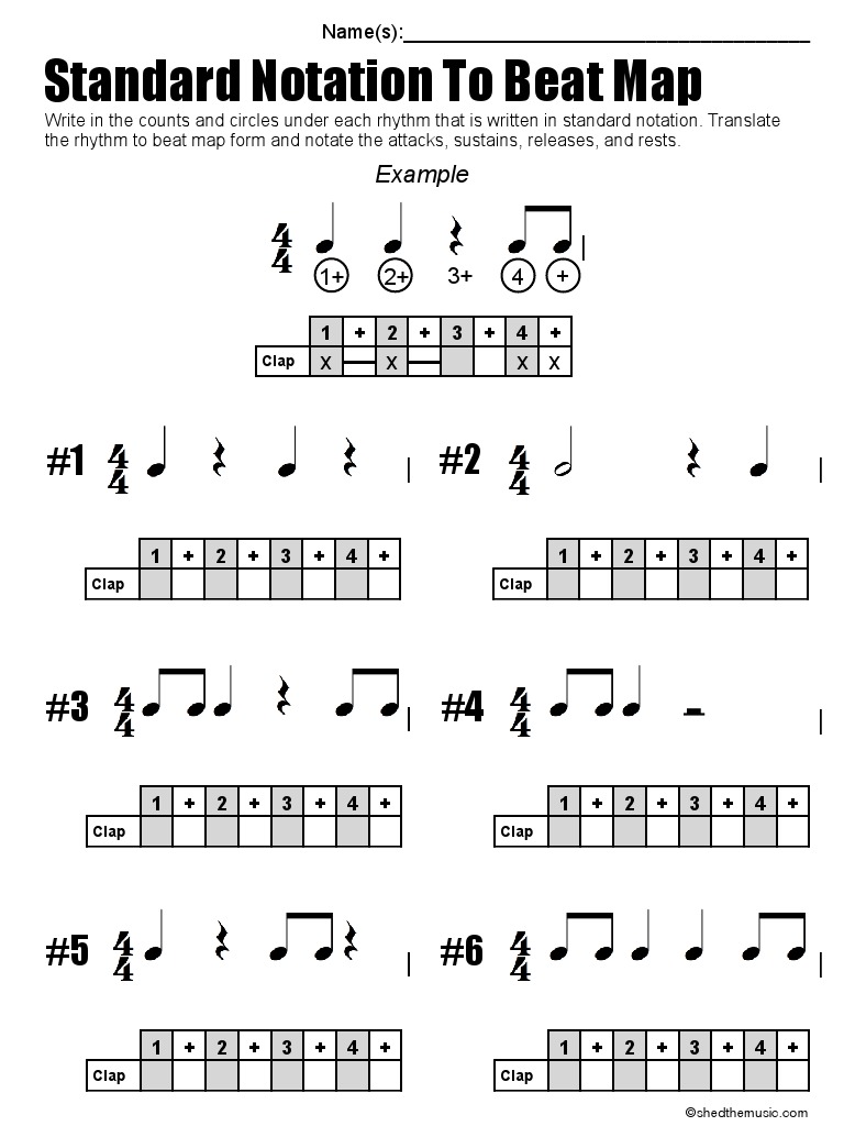 Standard Notation To Beat Map | PDF