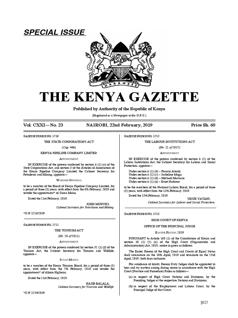 Special Gazette Notice | PDF | Government Institutions | Government