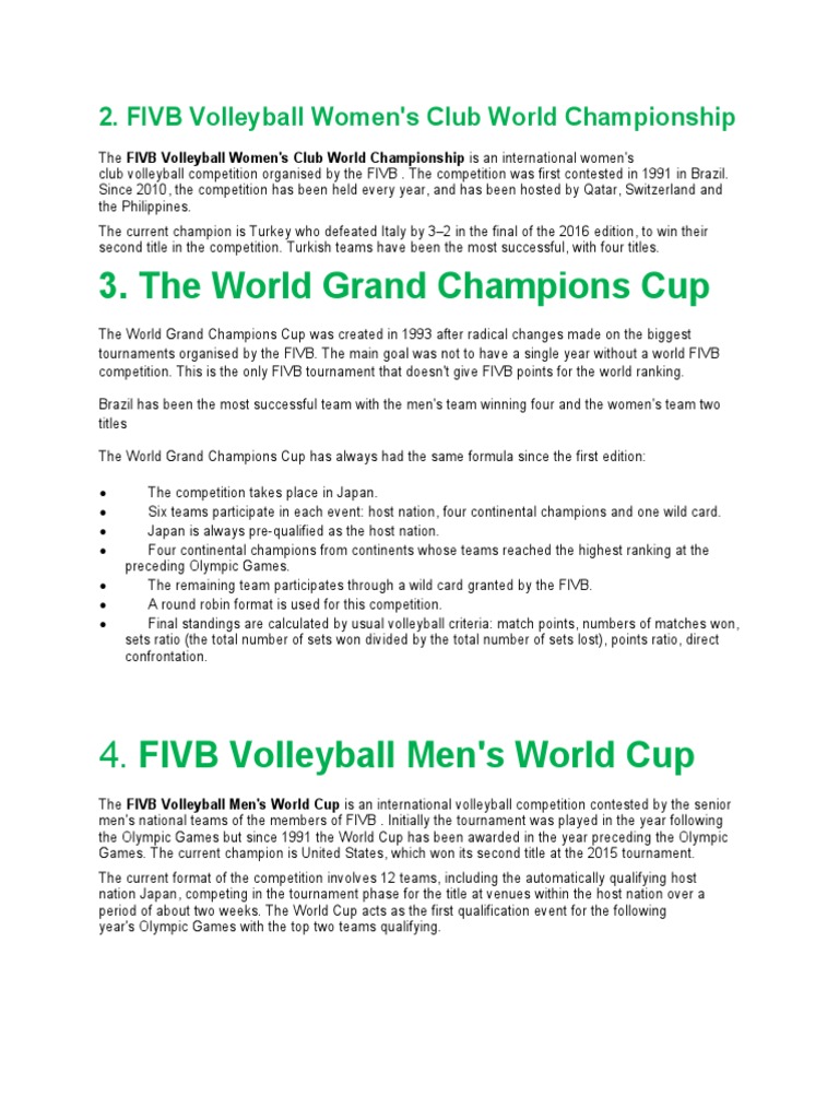 The World Grand Champions Cup | PDF | Fifa World Cup | Tournament