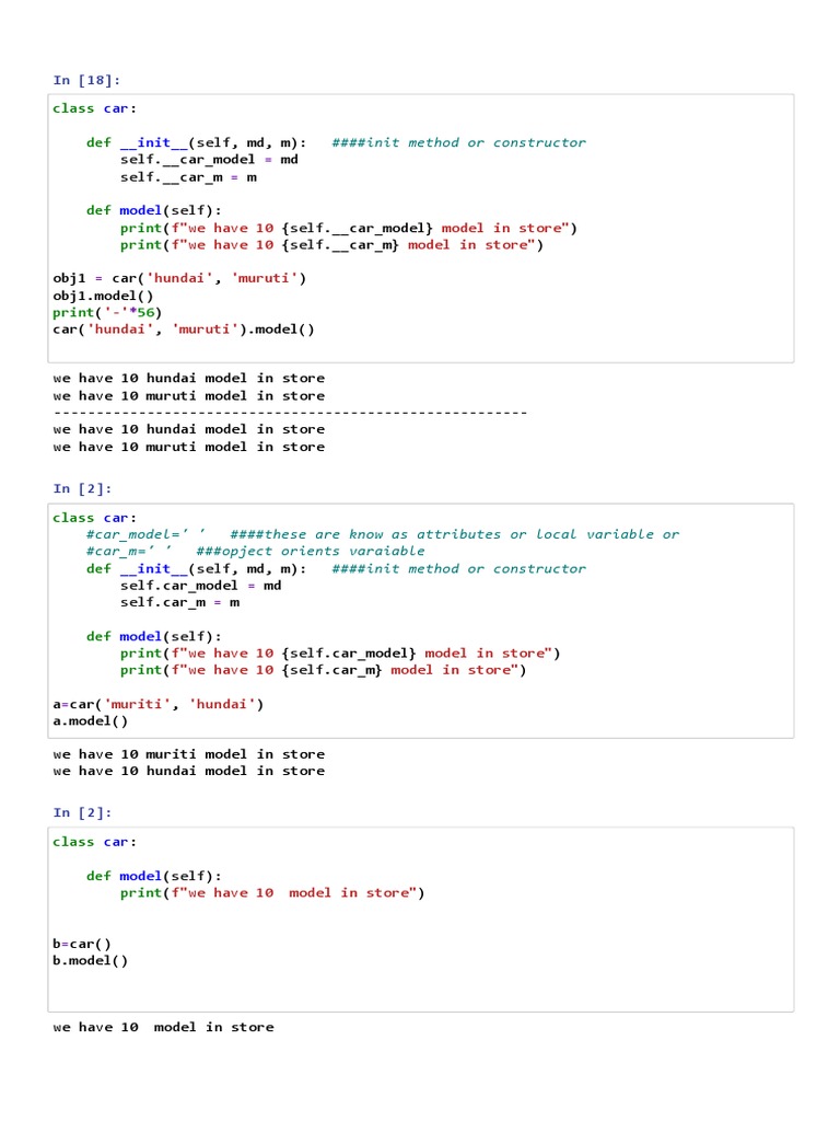 Self Self Self Self Self Self: ####Init Method or Constructor | PDF | Computing | Computer Data