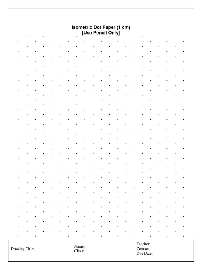 Main - Black 1 CM Isometric Dot Paper Template PDF | PDF
