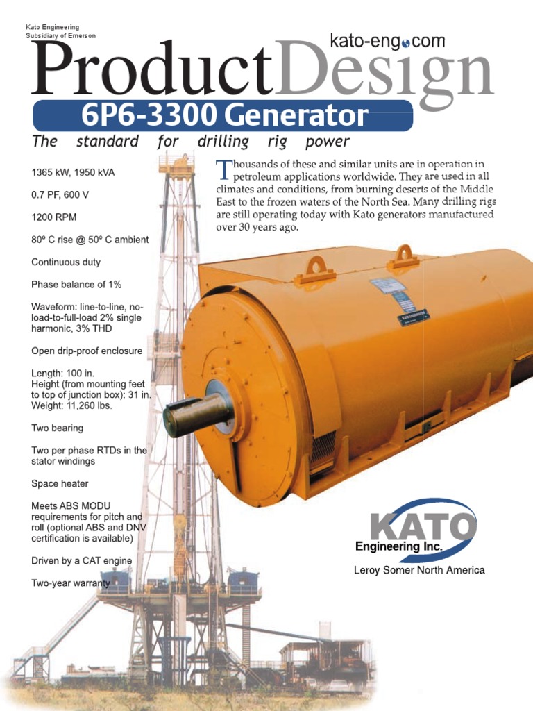 Kato 6P6 3300 PDF | PDF | Bearing (Mechanical) | Electrical Engineering