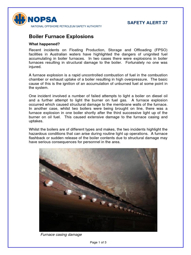Boiler Furnace Explosions: What Happened? | PDF | Combustion | Furnace