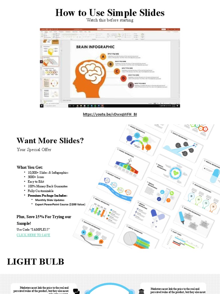 SimpleSlides FREE Slides A - 66 Slides + Icons | PDF | Influence ...