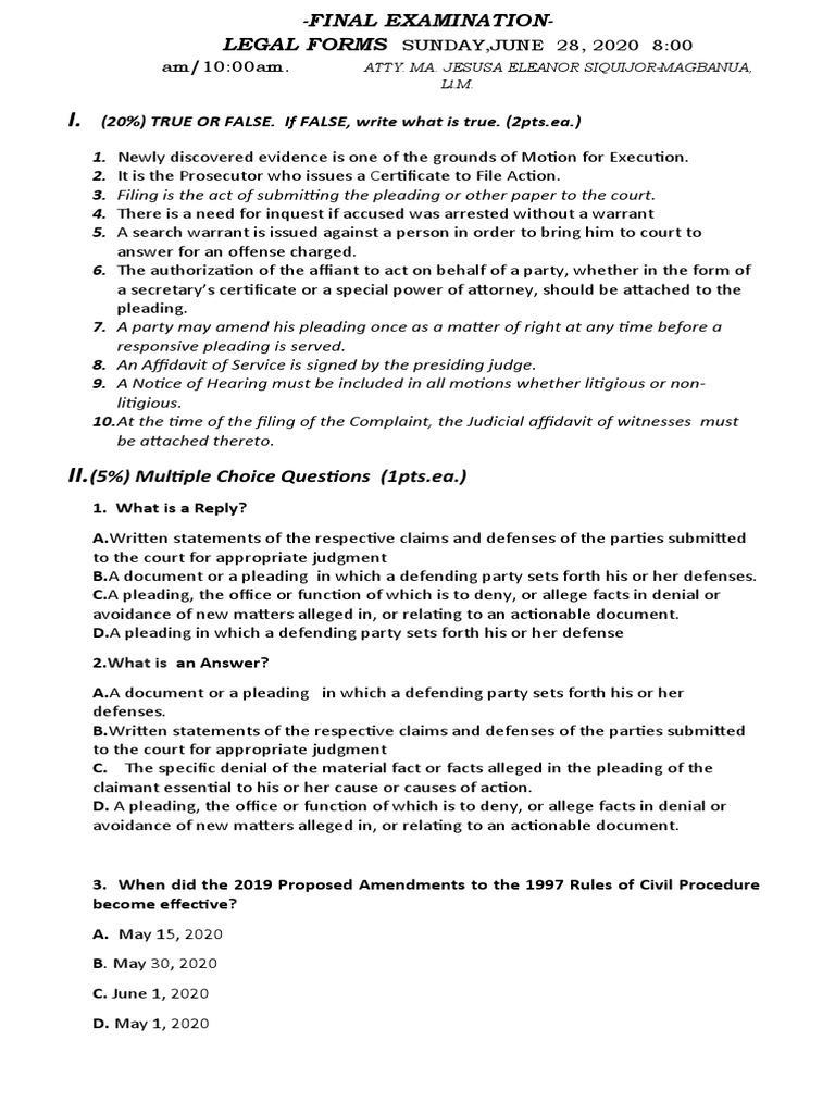 Responsive Pleading Is Served | Download Free PDF | Pleading | Cause Of ...