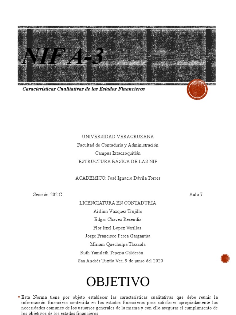 NIF A-3, Características Cualitativas de Los Estados Financieros | PDF ...