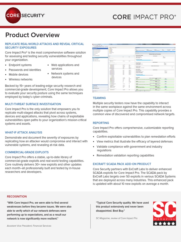 Core Impact Pro Data Sheet | PDF | Exploit (Computer Security ...