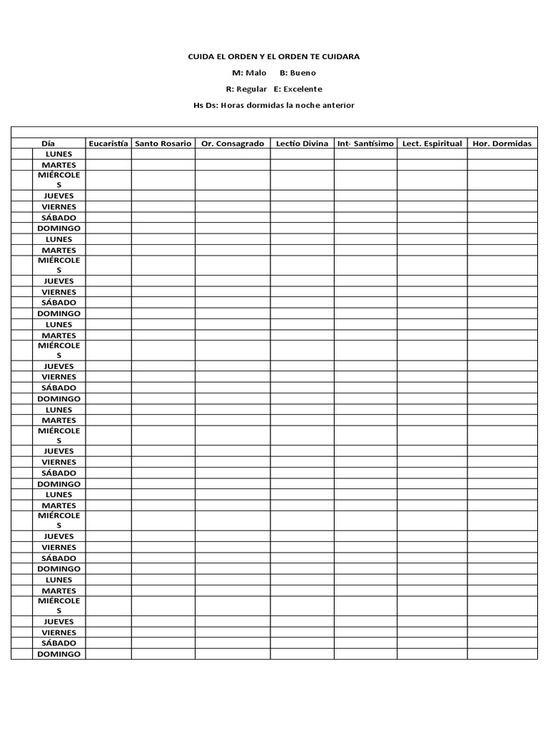 Cuida El Orden y El Orden Te Cuidara | PDF